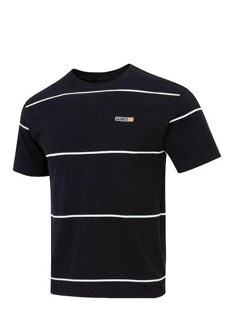 Nike Ss22 Stripe Round Neck Pullover Short Sleeve Black - Multi-color