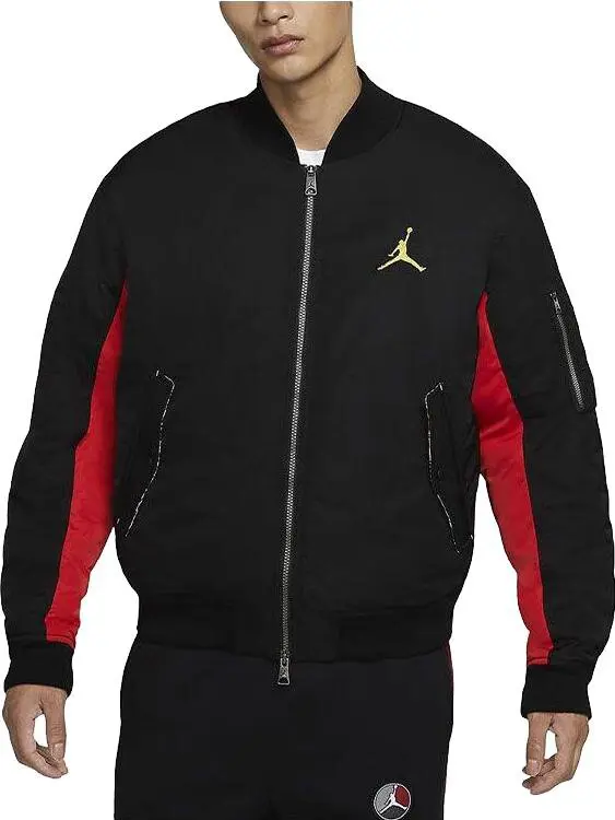 JORDAN Air Ma-1 Embroidered Bomber Jacket - Black