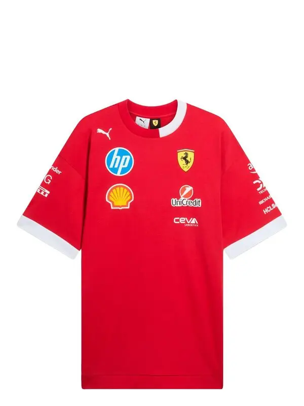 PUMA X Scuderia Ferrari 2025 Replica Oversized-fit Drivers T-shirt - Dark Cherry