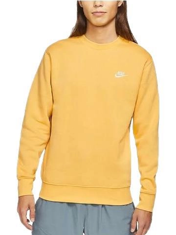 Nike Club Fleece Round Neck Pullover - Yellow