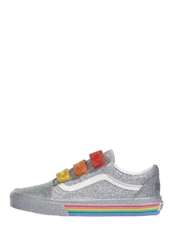 VANS Old Skool V "silver Rainbow" Glitter Sneakers - Silvergray