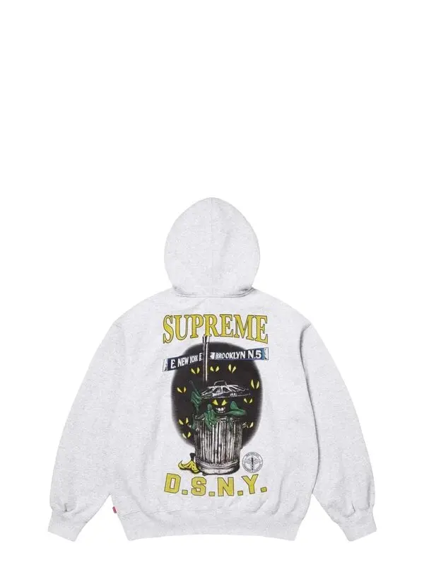 Supreme X Dsny Zip Up Hooded Sweatshirt - Ash Grey