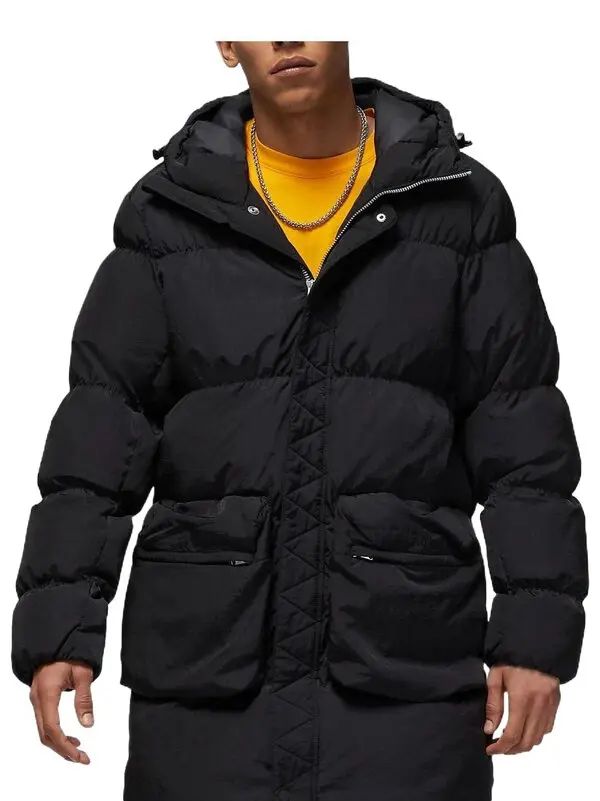 JORDAN Air Logo Puffer Jacket - Black