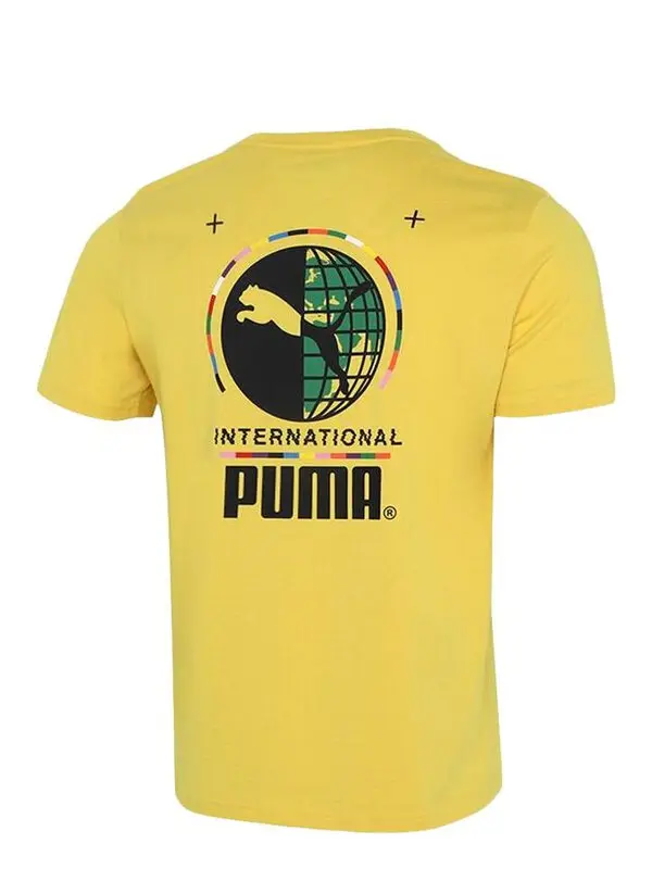 PUMA Graphic T-shirt 'yellow Black - Yellow/black