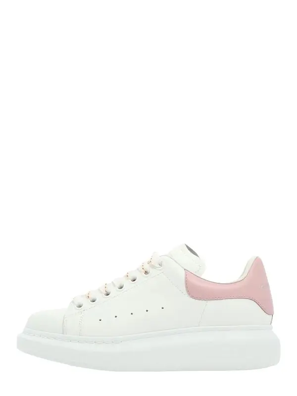 Alexander McQueen Oversized Larry Leather Sneakers - White/pink