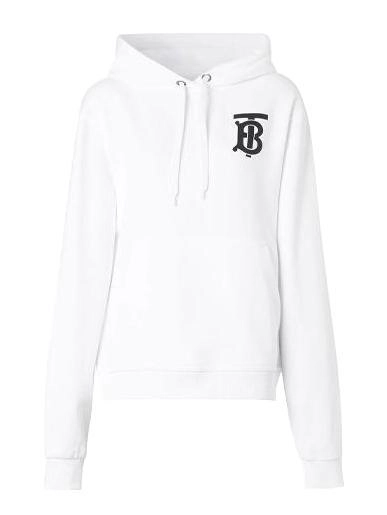 Burberry Logo Hoodie - White