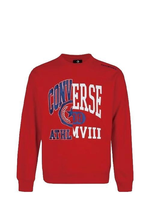 CONVERSE Crewneck Sweatshirt With Graphic Logo - Red