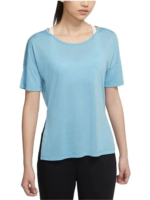 Nike As W Ny Df Layer Ss Top - Blue