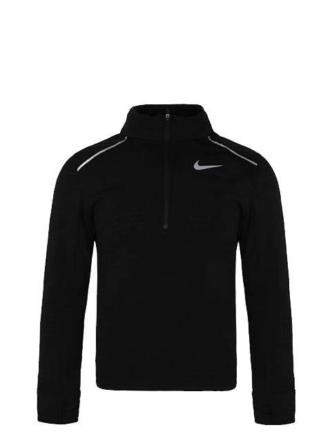 Nike Dri-fit Running Training Fleece Lined Long Sleeve Top - Black