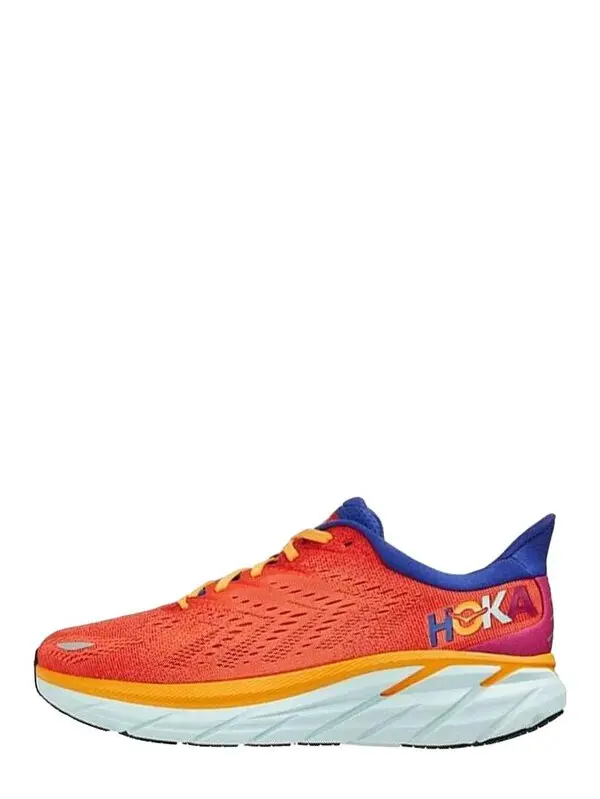Hoka One One Clifton Athletic Sneakers - Fiesta Orange/purple