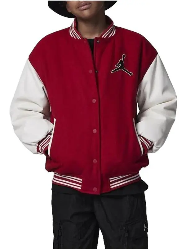 JORDAN Varsity Logo Jacket - Red/white