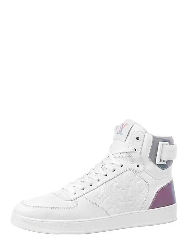 LOUIS VUITTON Rivoli High Top Sneakers - White/grey/multi-color