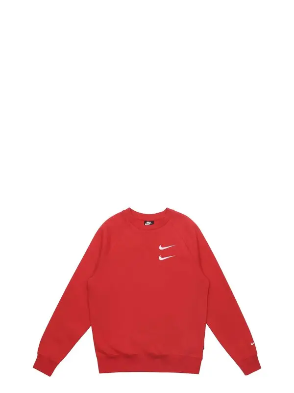 Nike Embroidered Fleece Lined Crewneck Pullover - Red