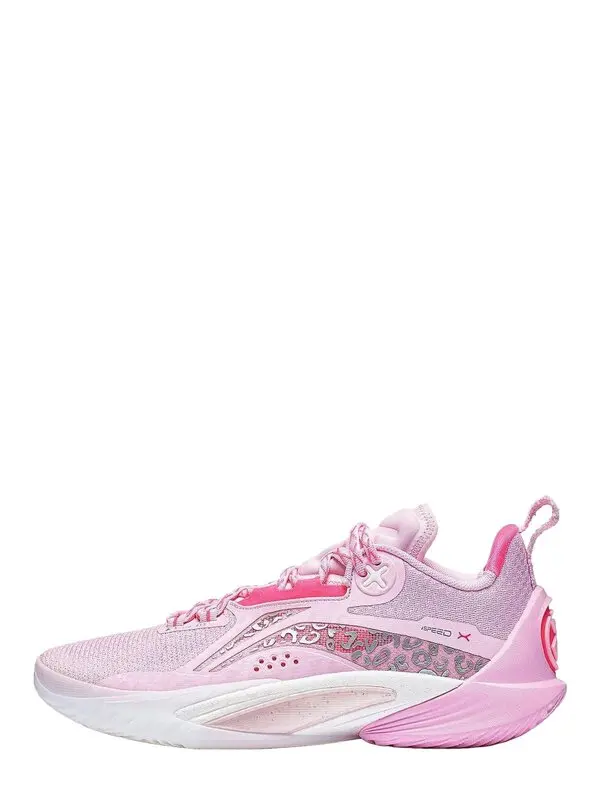 LI-NING Speed Low Top Athletic Shoes - Pink/white