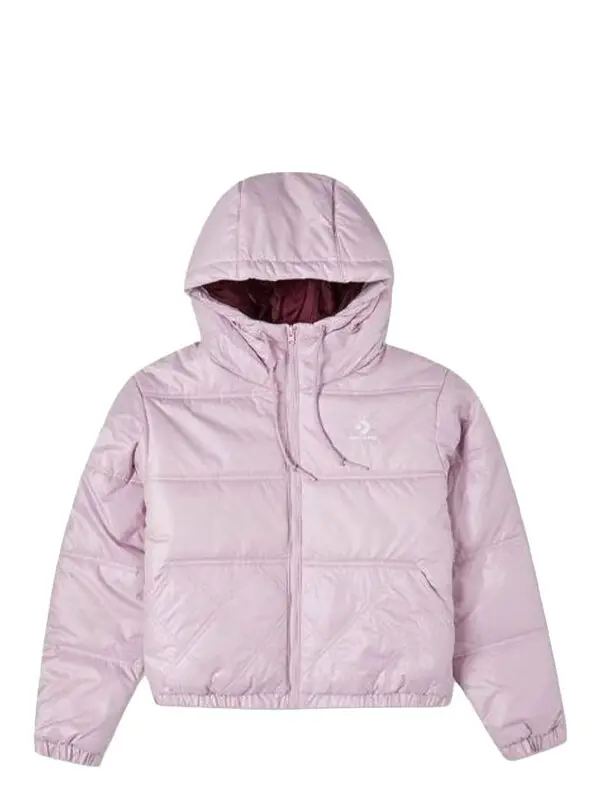 CONVERSE Hooded Puffer Jacket - Pink