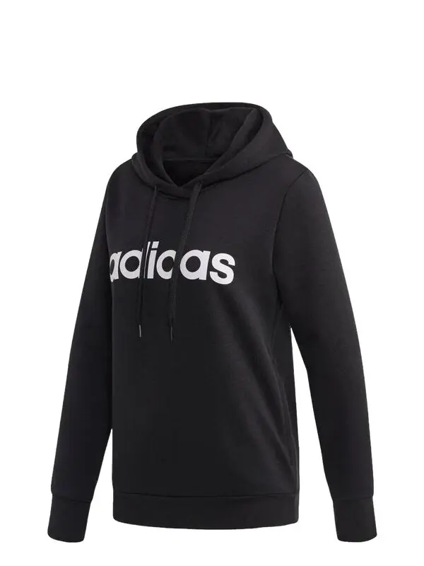 Adidas Essentials Linear Pullover Hoodie - Black