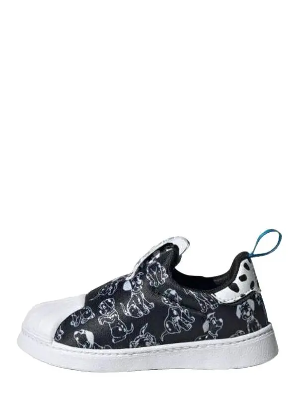 Adidas Originals Superstar 360 X Disney 101 Dalmatians Puppy Print Slip-on Sneakers - Core Black/cloud White/bright Blue