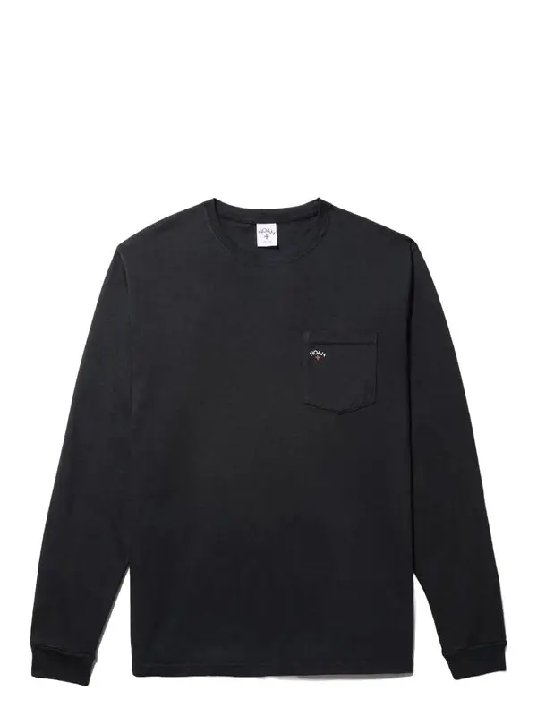 NOAH Classic Long Sleeve Pocket T-shirt - Black