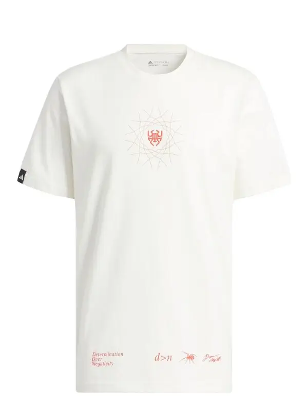Adidas Donovan Mitchell Graphic T-shirt 'white Pink - White/pink