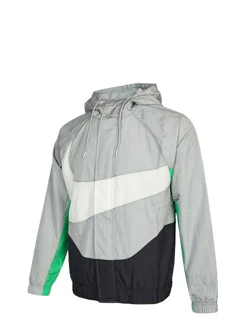 Nike Swoosh Hooded Woven Jacket - Grey