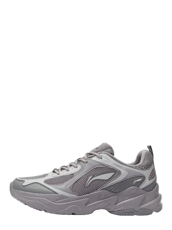 LI-NING Dark" Lace Up Sneakers - Grey