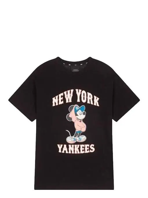 MLB X Disney Mickey Crossover New York Yankees Graphic T-shirt - Black
