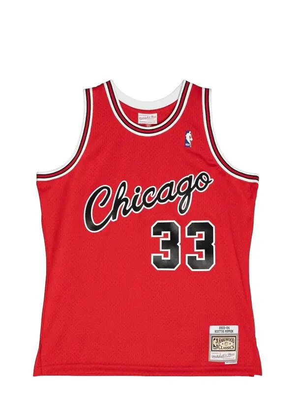 Mitchell & Ness X Nba Chicago Bulls Scottie Pippen 2003-04 Jersey - Red
