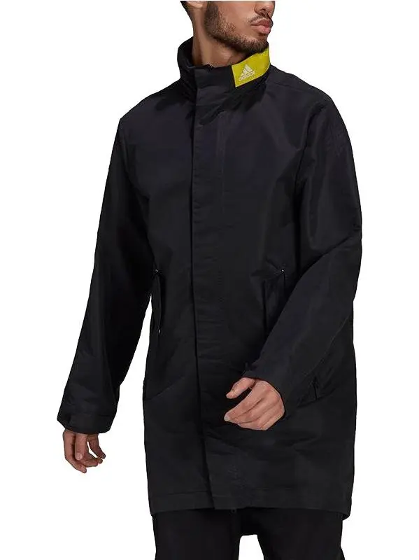 Adidas Mid-length Stand Collar Parka - Black