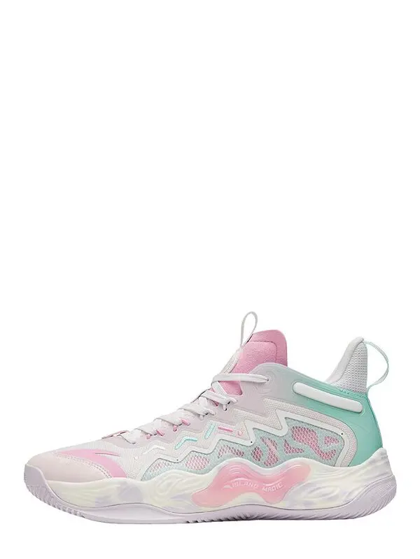 ANTA Magic Cement Bubble" Outfield Basketball Shoes - Pink/white/green
