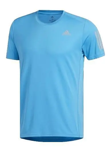 Adidas Own The Run Sports Short Sleeve Tee 'red Grey - Blue