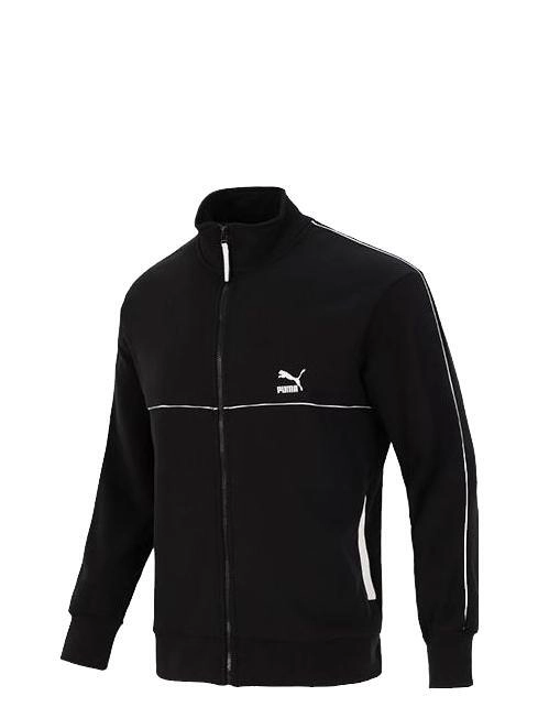 PUMA Stand Collar Logo Track Jacket - Black