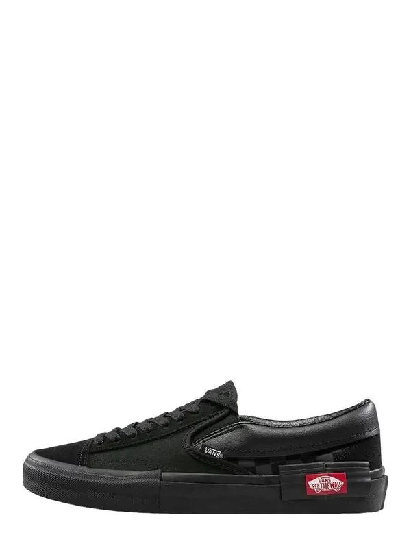 VANS Slip-on Cap Checkerboard Sneakers - Black