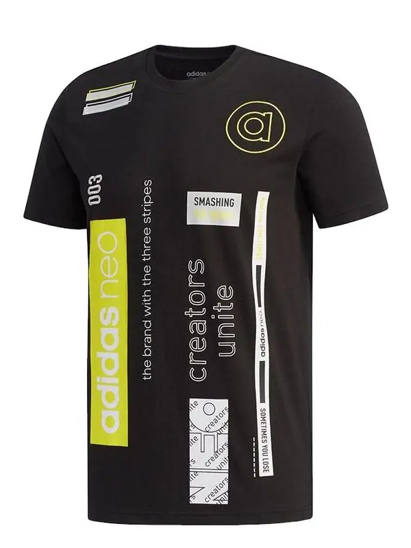 Adidas Neo Cs Bth Tee Ss Logo Tee - Black