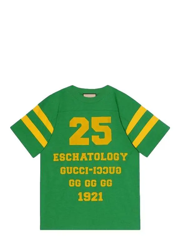 Gucci Ss21 1921 Series Alphabet Print Casual Short Sleeve - Green