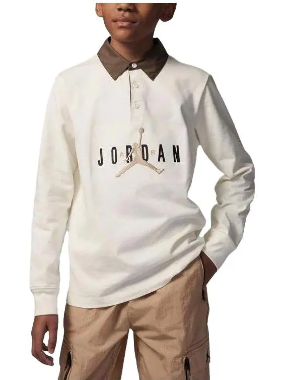 JORDAN Essentials Rugby Top Long Sleeve - Beige