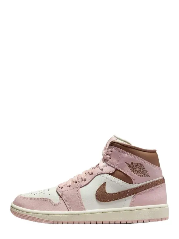 JORDAN 1 Mid 'neapolitan' Sneakers - Pink Oxford/sail/archaeo Brown