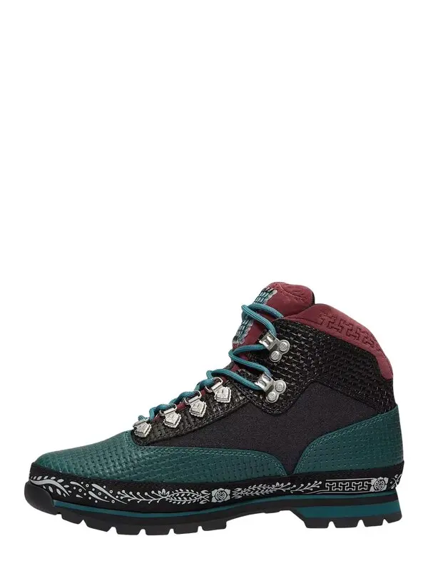 Timberland Euro Hiker Mid Boots - Teal/black/red