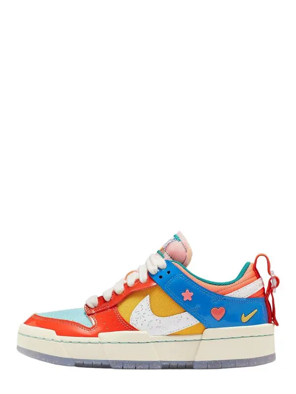 Nike Dunk Low Disrupt Sneakers - Orange/blue/red