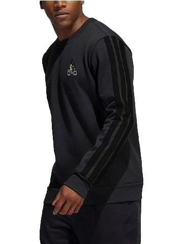 Adidas Embroidered Stripe Basketball Crewneck Sweatshirt - Default Color