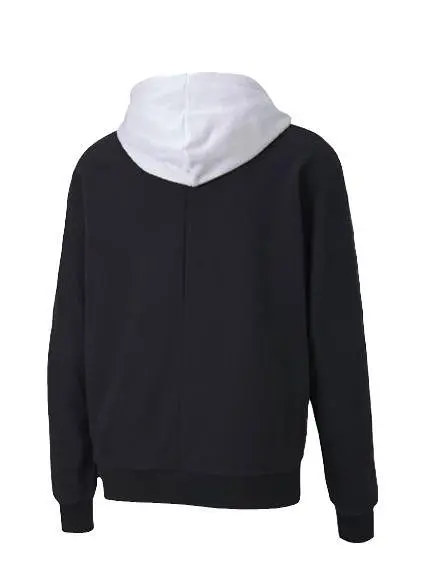 PUMA Colorblock Knit Hooded Jacket - Black-white