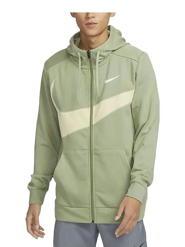 Nike Dri-fit Fleece Full-zip Hoodie - Green