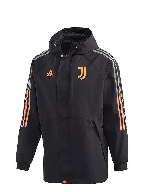 Adidas Juventus Track Jacket With Hood - Black