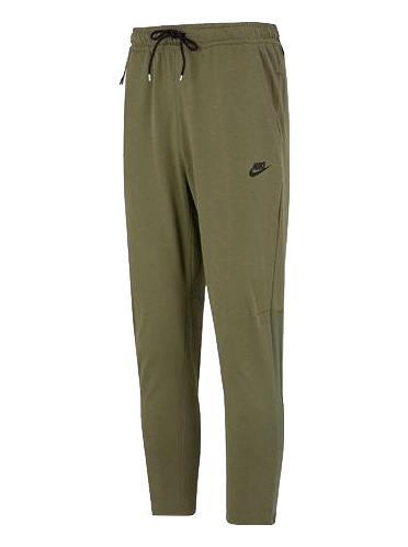 Nike Solid Color Logo Training Fleece Bundle Feet Sports Pants/trousers/joggers Military Green - Default Color