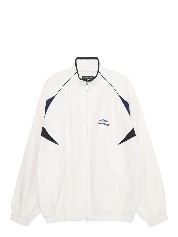 Balenciaga 3b Sports Icon Medium Fit Tracksuit Jacket - White