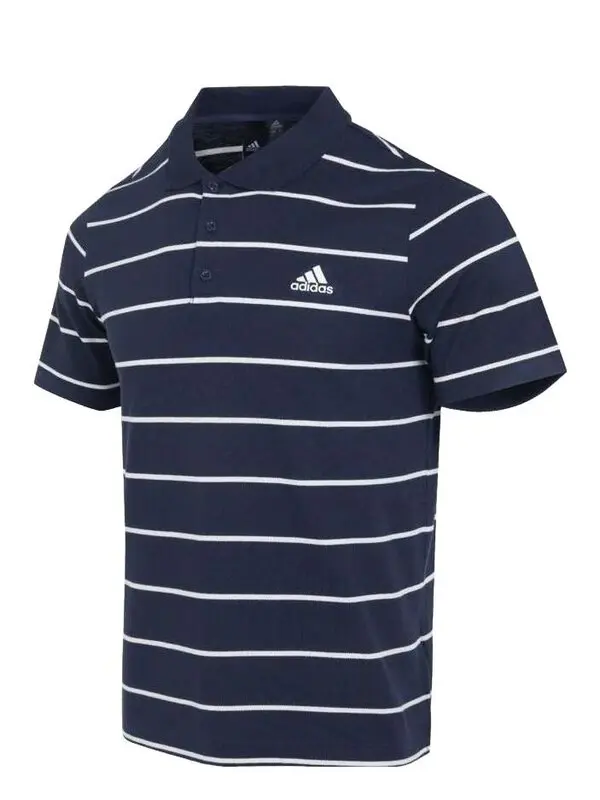 Adidas Fi Stripe Polo Shirt - Navy