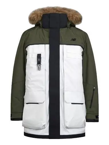NEW BALANCE Down Parka Jacket - White/black/green