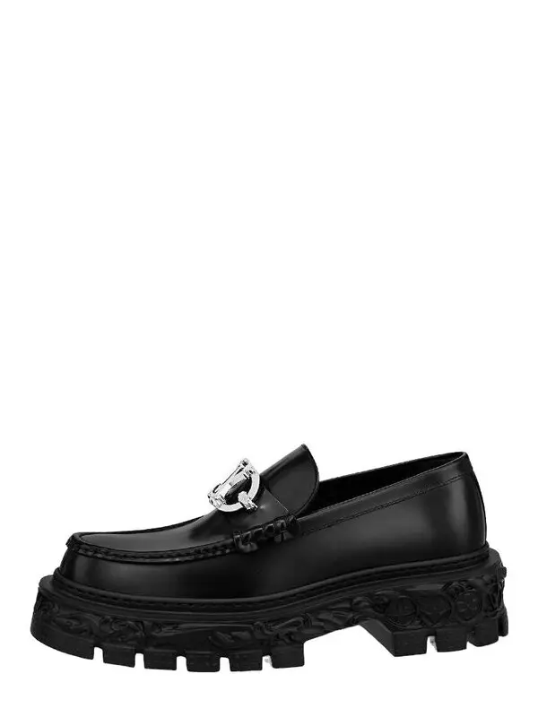 LOUIS VUITTON Baroque Loafers - Black/silver