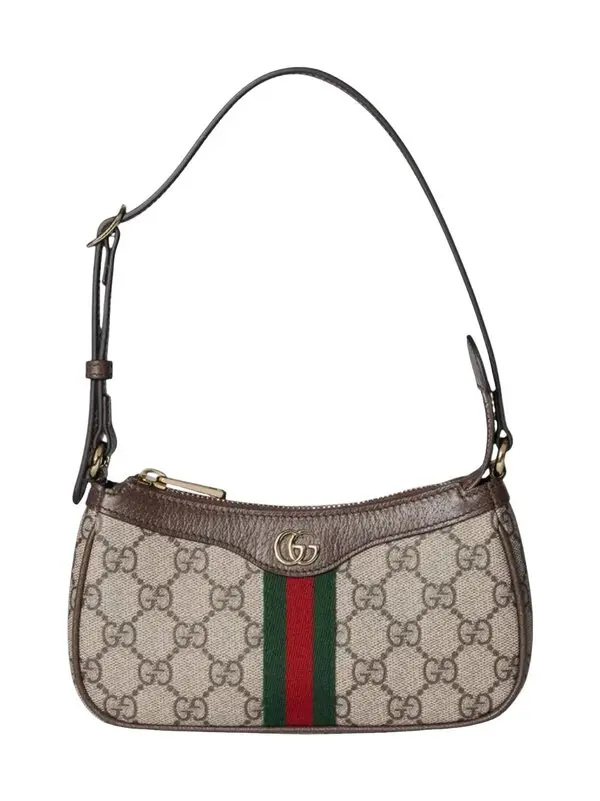 Gucci Mini Ophidia Shoulder Bag In Gg Monogram Fabric - Multi-color