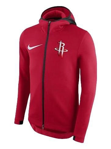 Nike Houston Rockets Player Edition Hooded Jacket - Red