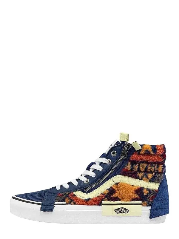 VANS High Top Skate Sneakers - Blue/red